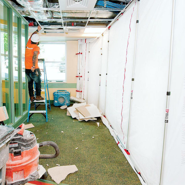 Demolition - ZipWall Dust Barrier System