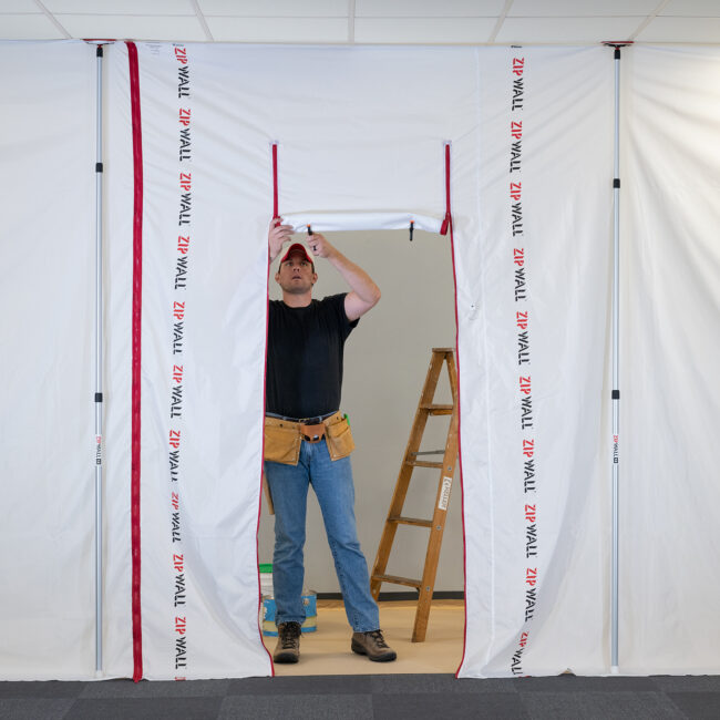 ZipSheet™ Reusable Barrier - ZipWall Dust Barrier System