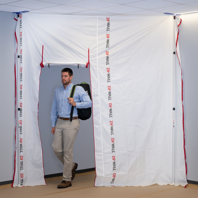ZipSheet™ Reusable Barrier - ZipWall Dust Barrier System